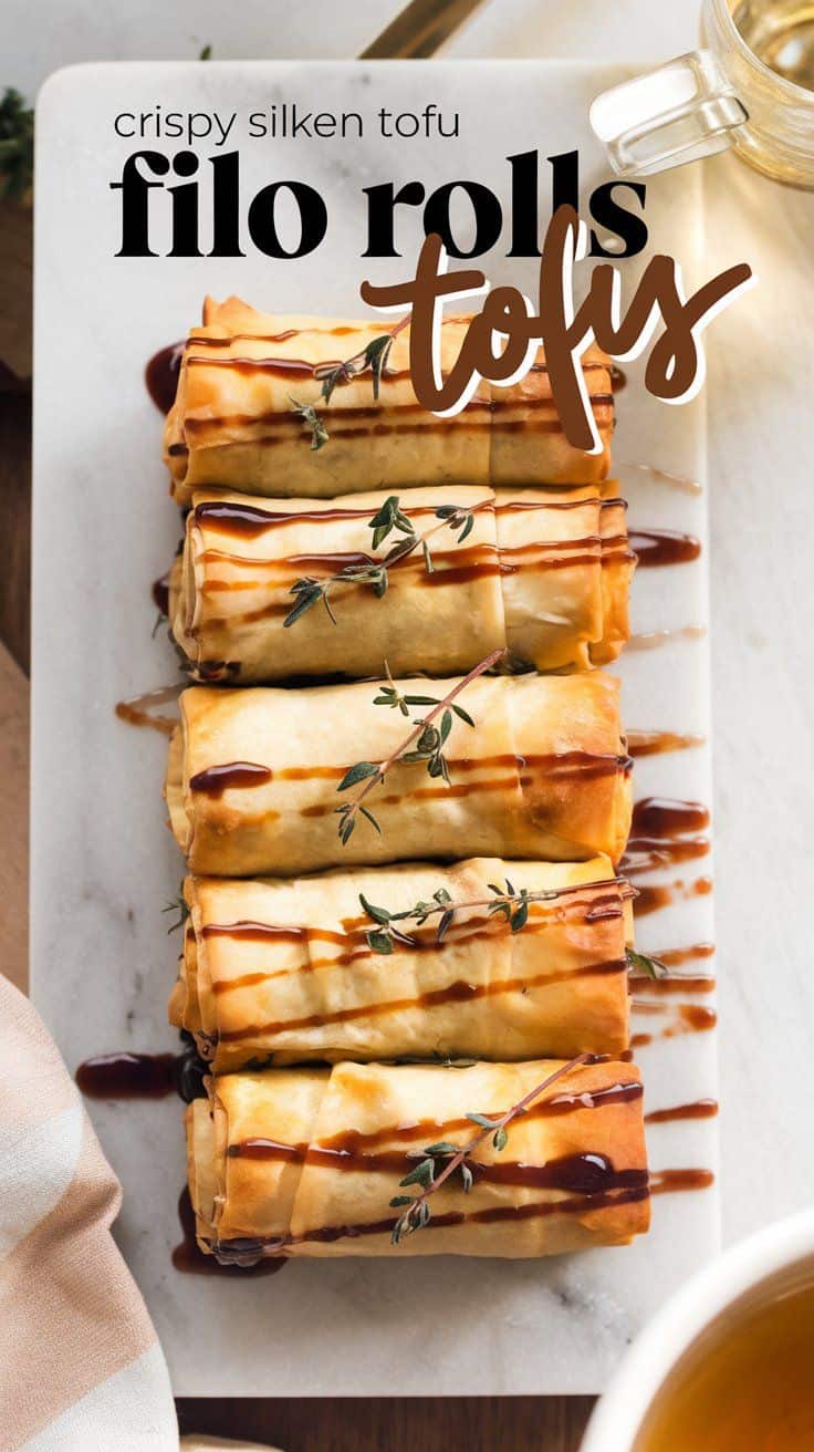 Crispy Silken Tofu Filo Rolls - Thao Bui